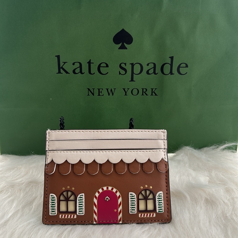 Kate Spade Gingerbread House Slim Card Holder Novelty… - Gem